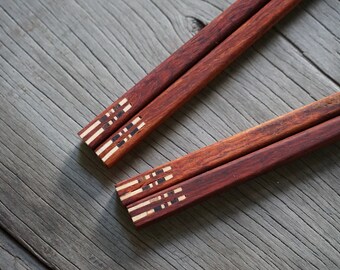 2 Pairs Wooden Chopstick Unique Design High Quality Handmade | Etsy