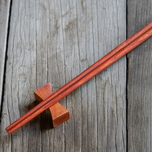 Two Pieces Chopstick Rest Natural Colour Solid Wood Chopstickrest ...
