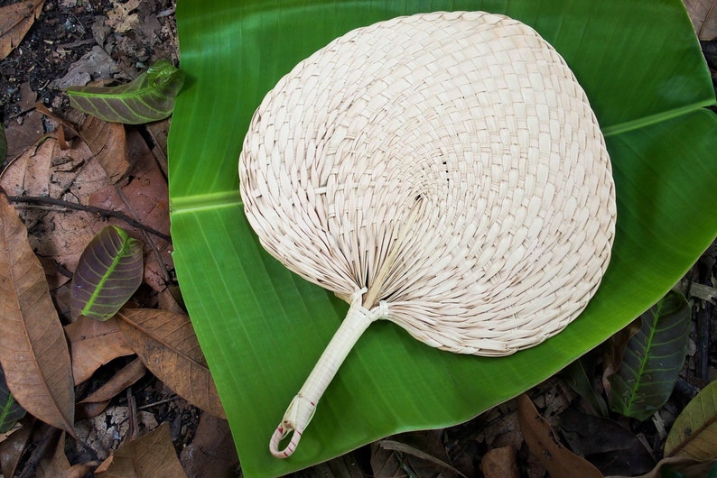Woven Fan Palm Leaf Hand Fan Hand Held Fan Wabi Sabi - Etsy