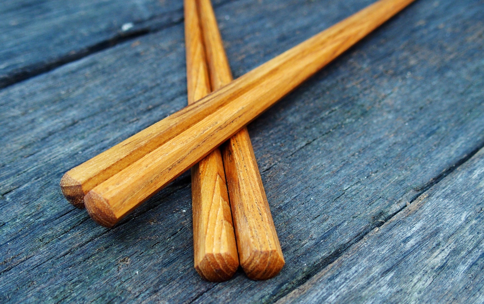 Wooden Chopstick 2 Pairs Teak Wood Hexagon Design Hexagon - Etsy