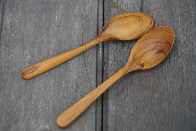 7 Inches Chunky TEAK Wooden Spoon Special Thick Handle Best - Etsy