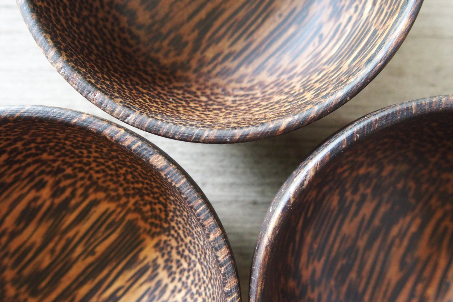 Set of 3 Eco Friendly Palm Wood Dipping Sauce Bowls 3 Inches Small ...
