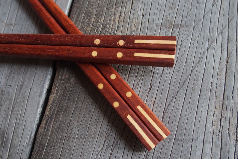 2 Pairs Wooden Chopstick Unique Design High Quality Handmade - Etsy