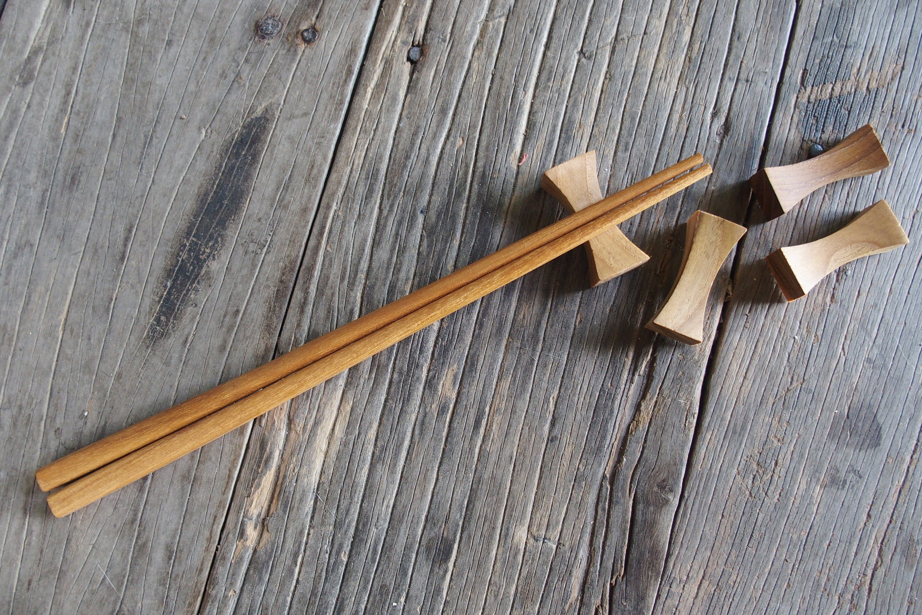 Wooden Chopsticks 5 Pairs Teak Wood Premium Wood Minimal | Etsy