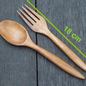 Teak Wood Spoon and Fork Utensils | Kitchen Utensils | Spoon and Fork ...