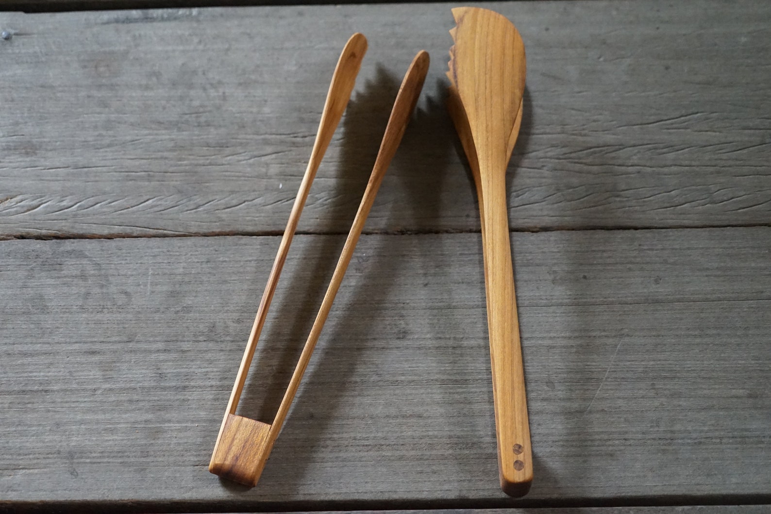 Nature Wooden Tongs Teak Wood Kitchen Accessories Natural - Etsy