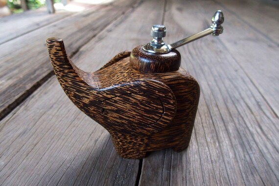 Fashion Pepper Grinder Wooden Stylish Handmade Elephant Style | Etsy