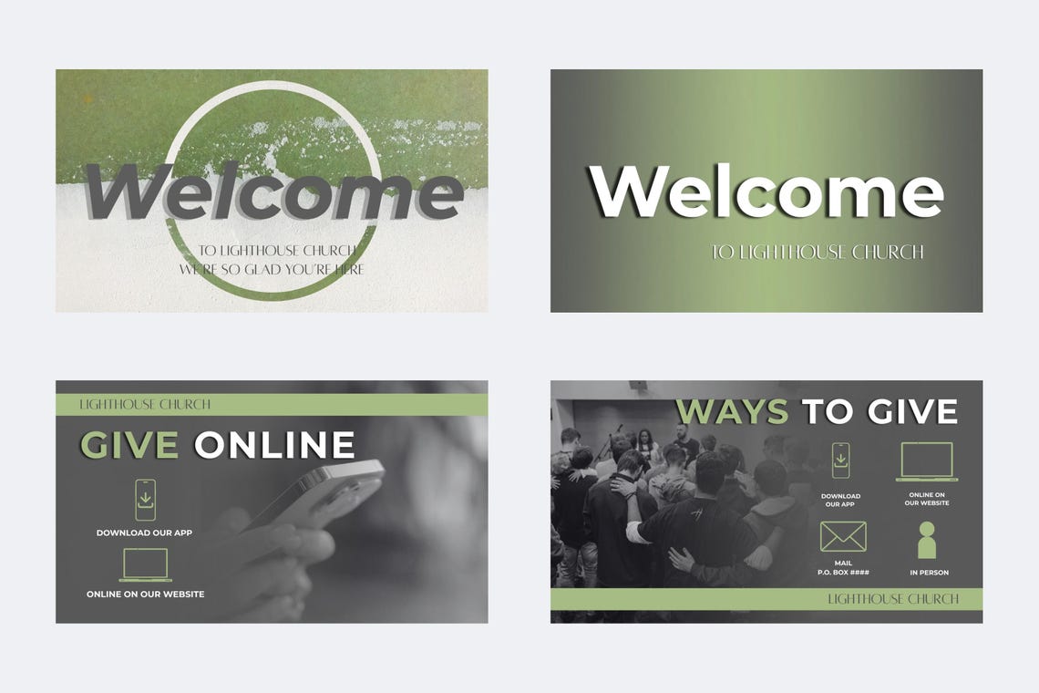15 Modern Church Pre-service Slides / Canva Template / Sunday Service ...