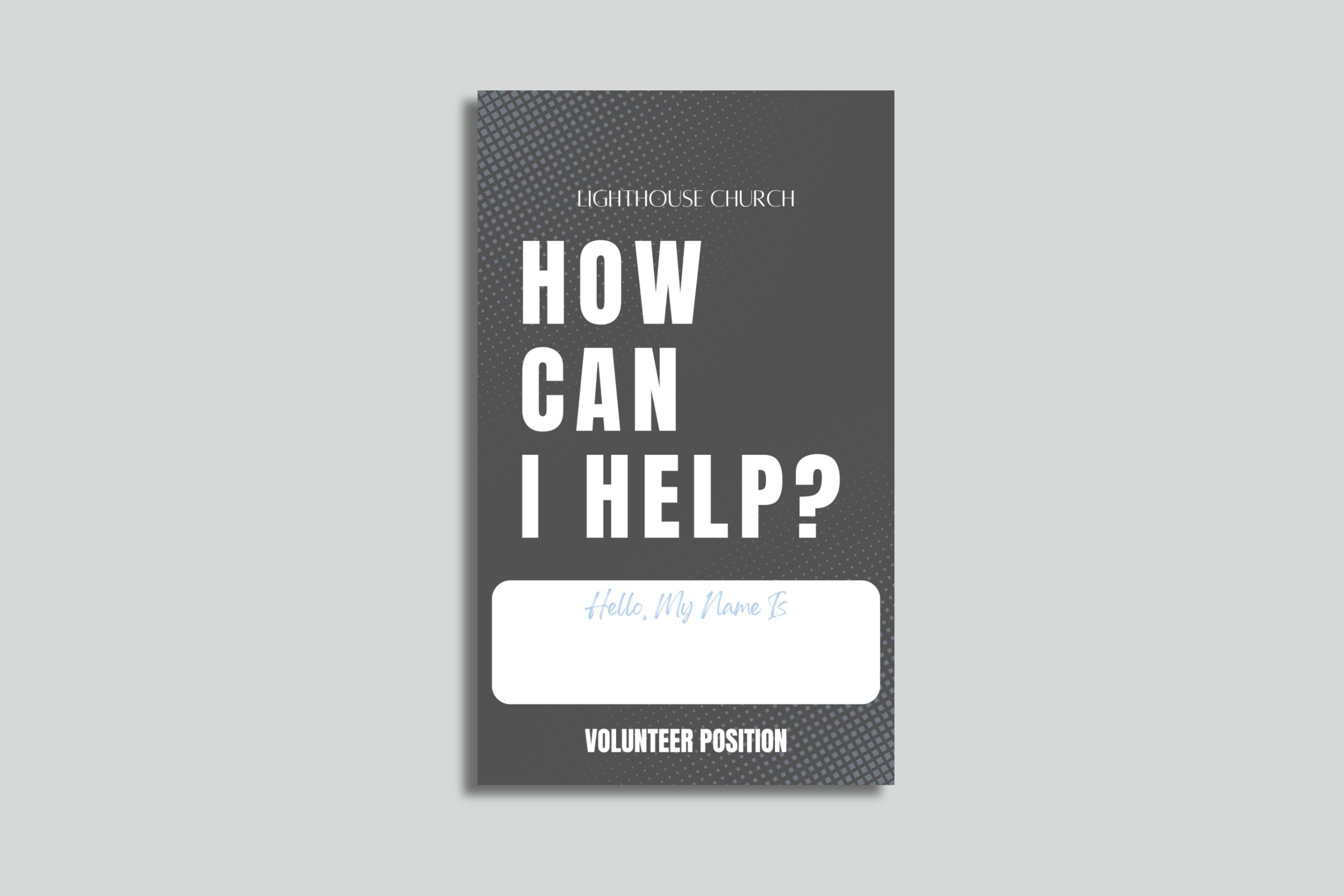 Modern Church Volunteer Lanyard / Editable Canva Volunteer Badge ...