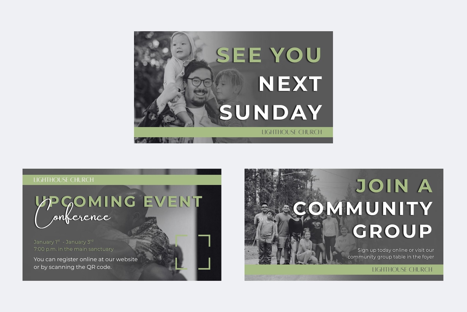 15 Modern Church Pre-service Slides / Canva Template / Sunday Service ...