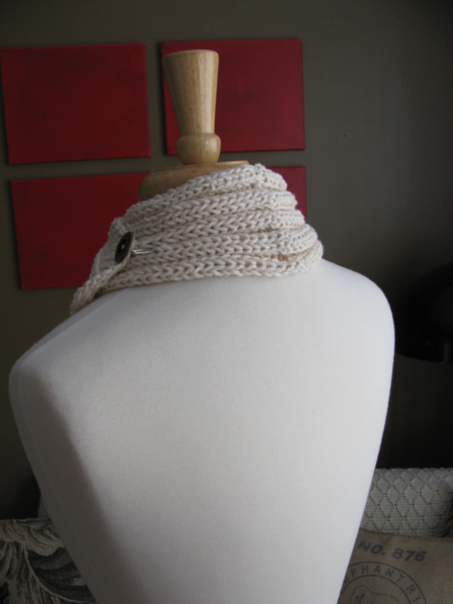 Feather Lace Buttoned Wrap Cowl Pattern--pdf - Etsy
