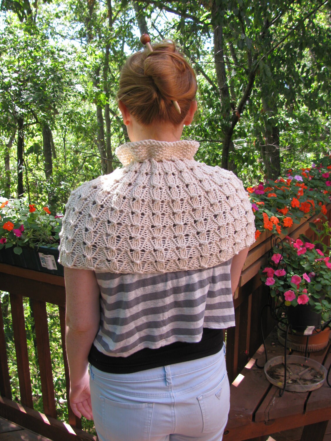 Snowdrop Eyelet Lace Drawstring Cowl Cape Pattern--pdf - Etsy