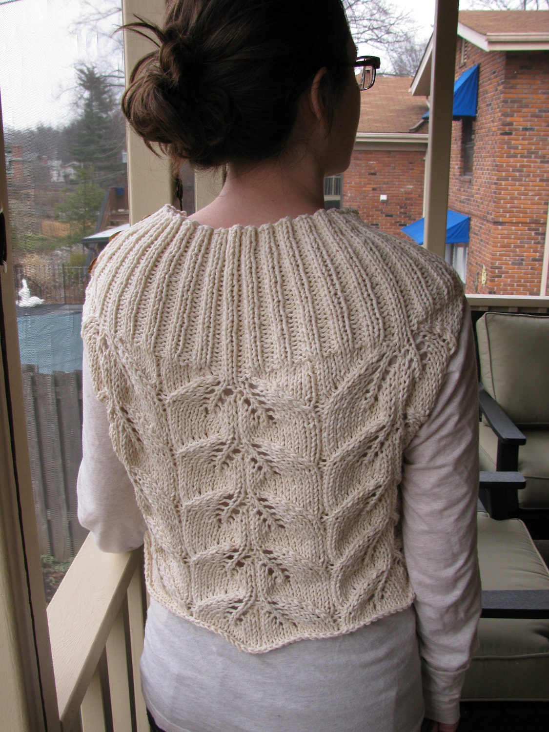 Cropped Leaf Lace Cardi Pattern--pdf - Etsy