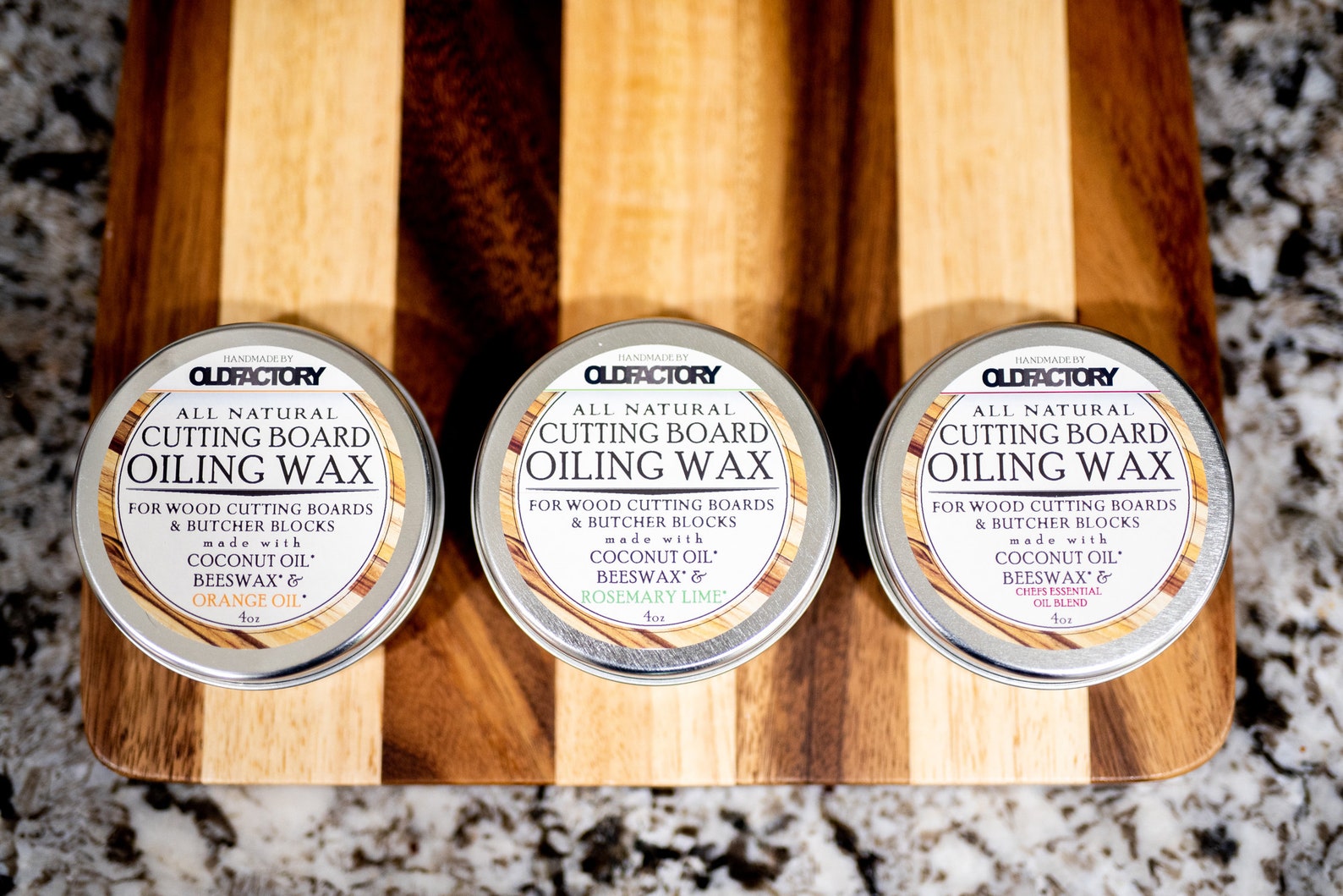 Natural Cutting Board Oiling Wax - for Wood Cutting Boards, Utensils ...
