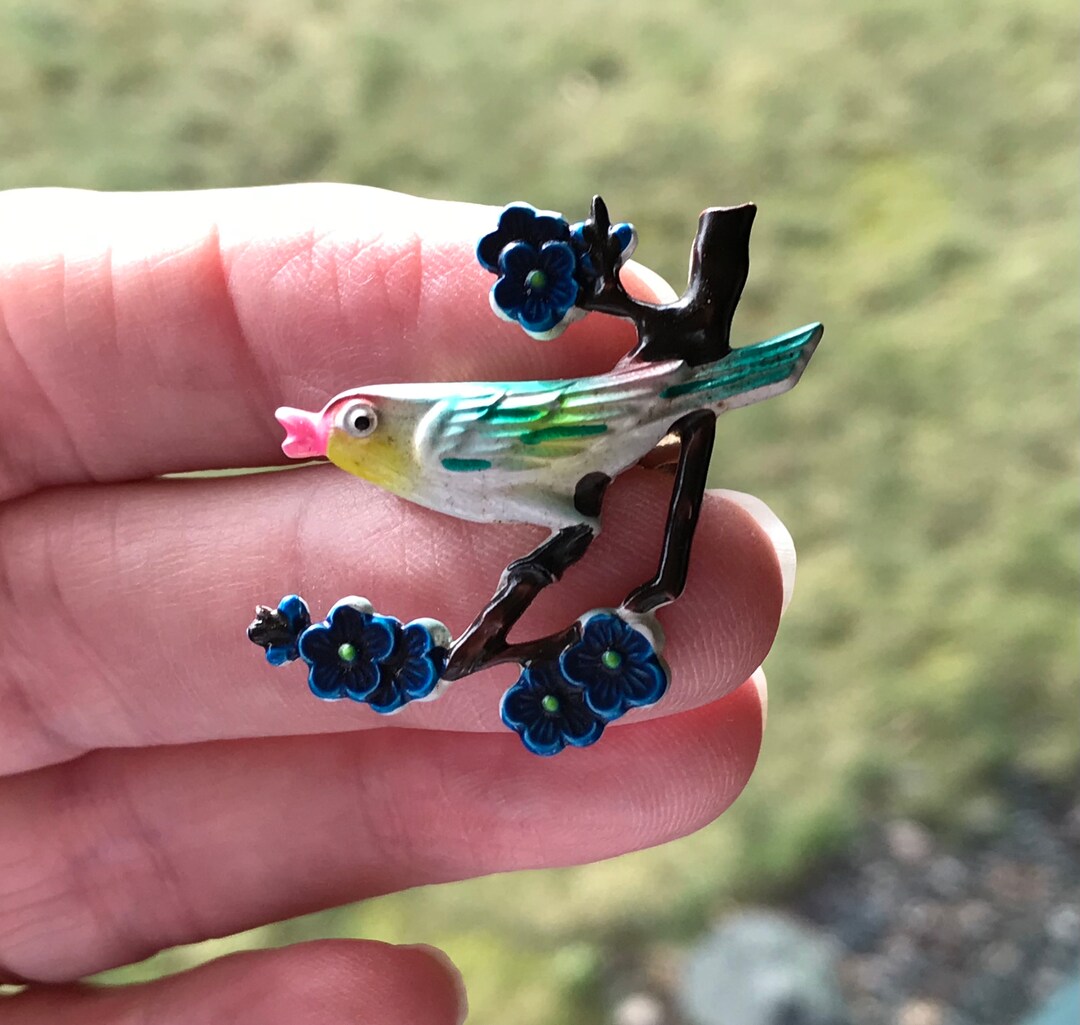 Sweet Vintage Celluloid Plastic Bird Pin Brooch Excellent - Etsy