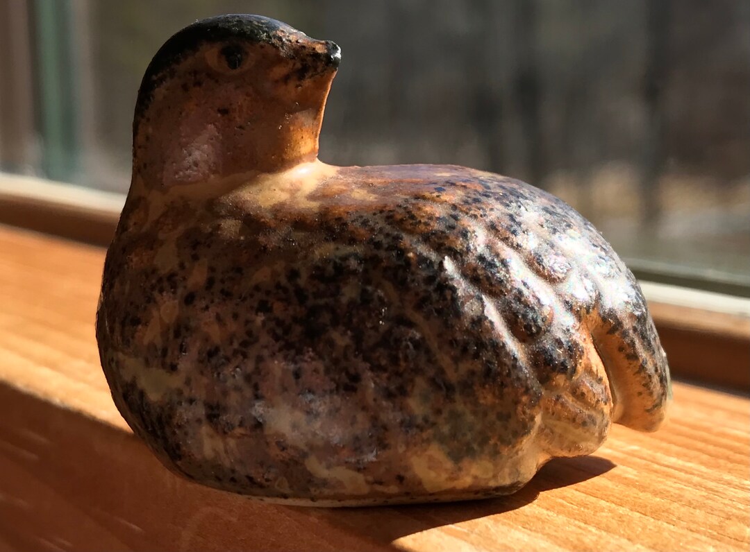 Sweet Vintage Tiny Quail Bird Pottery Figure Figurine Excellent - Etsy