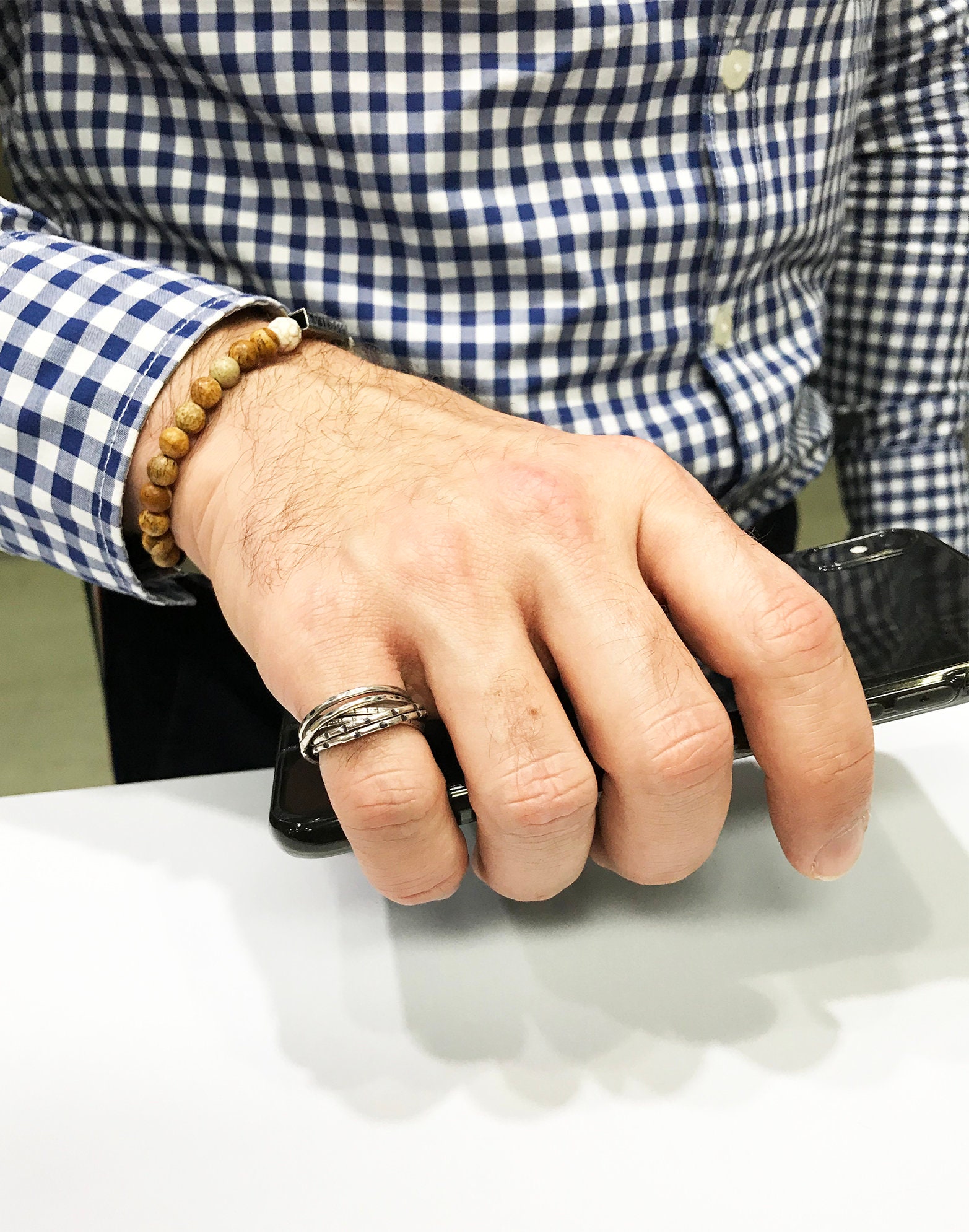 Men's Jewelry. Six Interlocked Sterling Silver Infinity Ring. Infinity ...