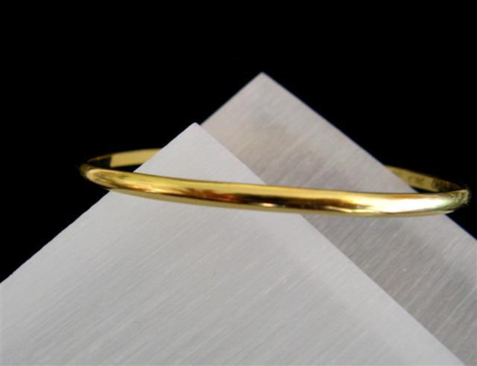 Solid Gold Bangle. 18K Solid Gold Handmade Bangle. Fine Jewelry - Etsy