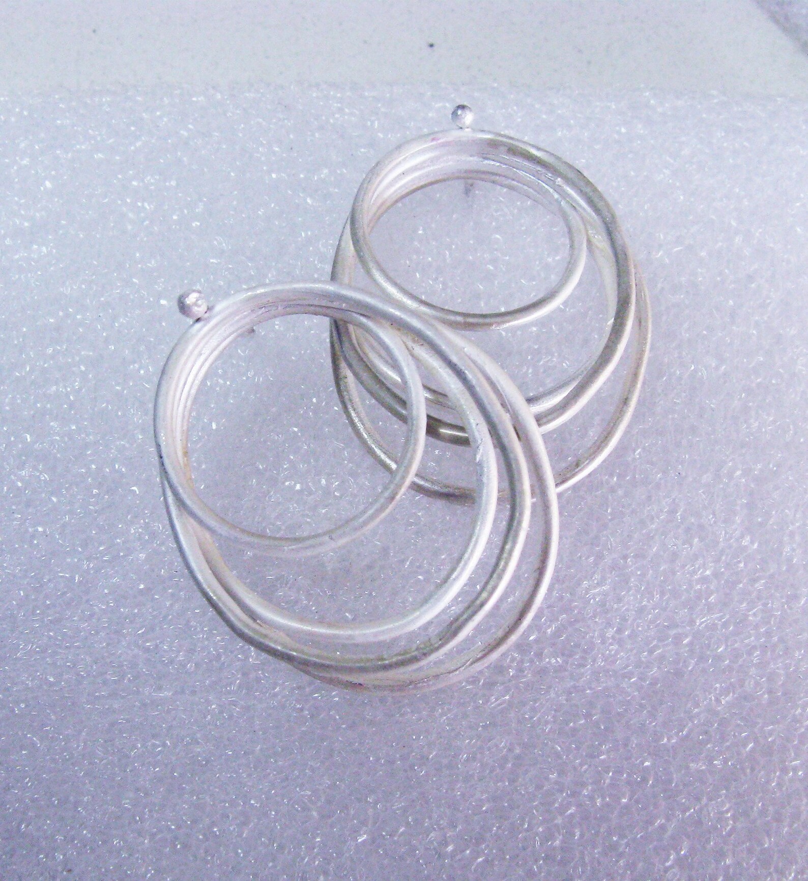 Infinity Circle Earrings. Modern Sterling Silver Spiral Earrings - Etsy