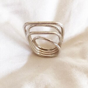 Geometric Square Shape Ring. Urban Sculptural Ring. Gift for Her - Etsy