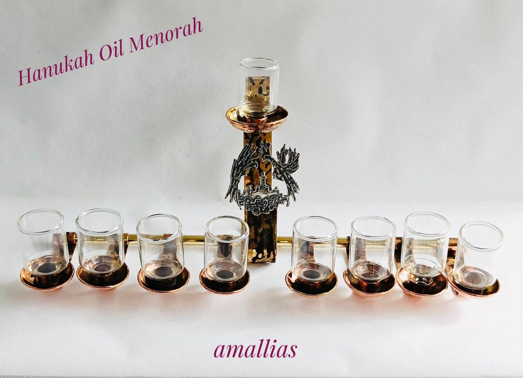 Handmade Jerusalem Modular Hanukkah Oil Menorah - Etsy