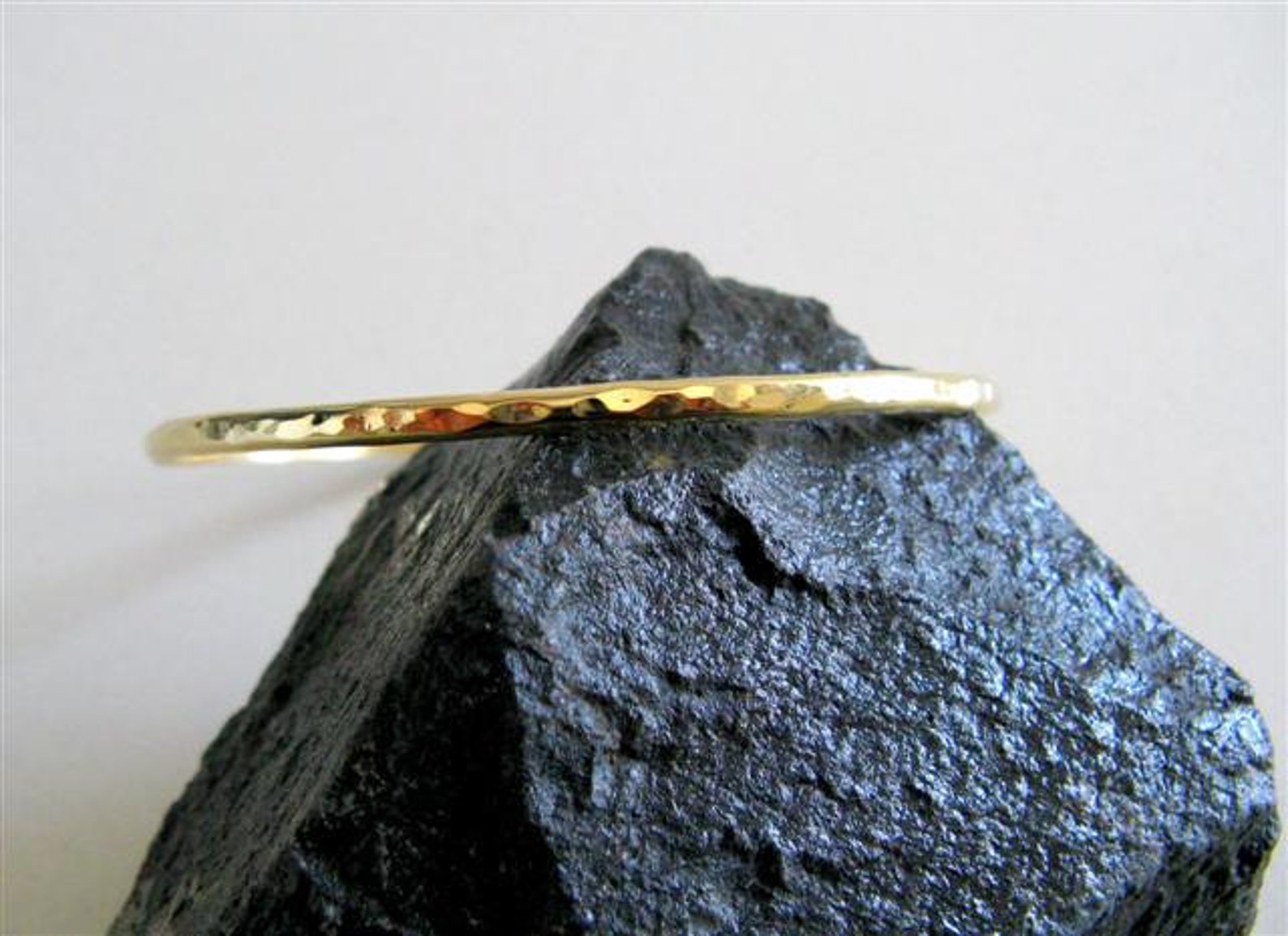 Solid Gold Bangle. 18K Solid Gold Bangle. 14K Gold Gold Bracelet. Fine ...