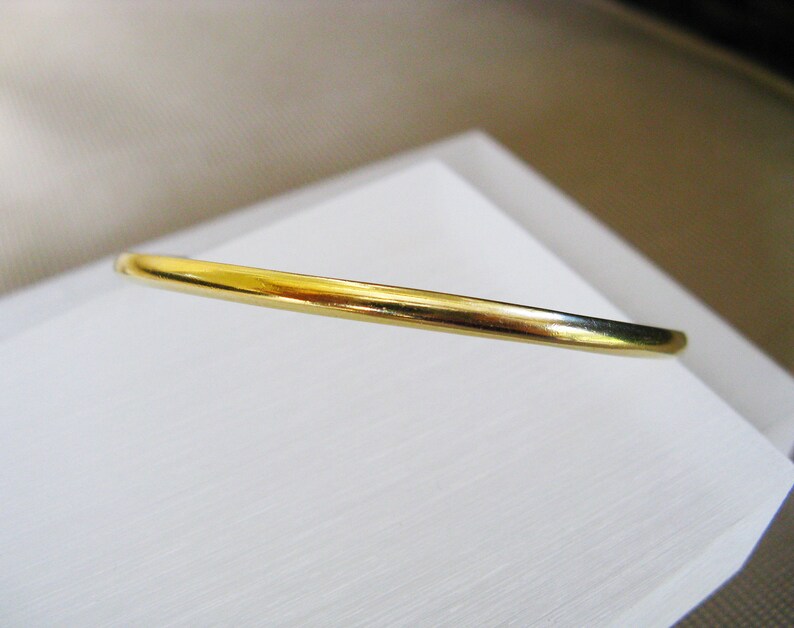 Solid Gold Bangle. 18K Solid Gold Handmade Bangle. Fine Jewelry - Etsy