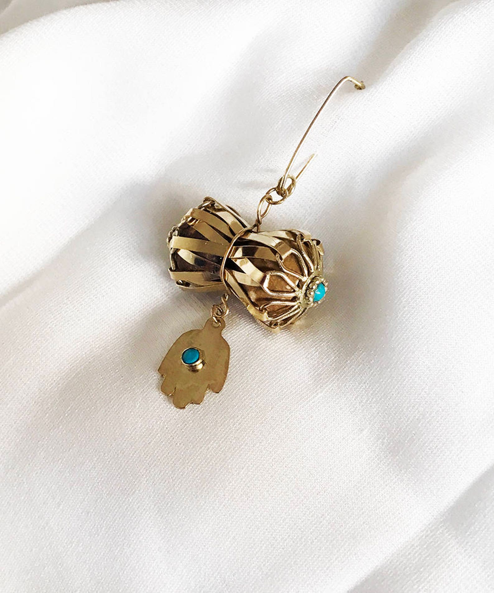 14K Gold Judaica Baby Talisman Afssa Brooch - Etsy