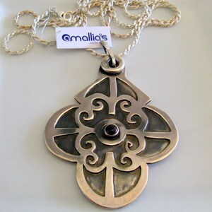 Arabesque Pendant Necklace. One of A Kind Sterling Silver Necklace ...