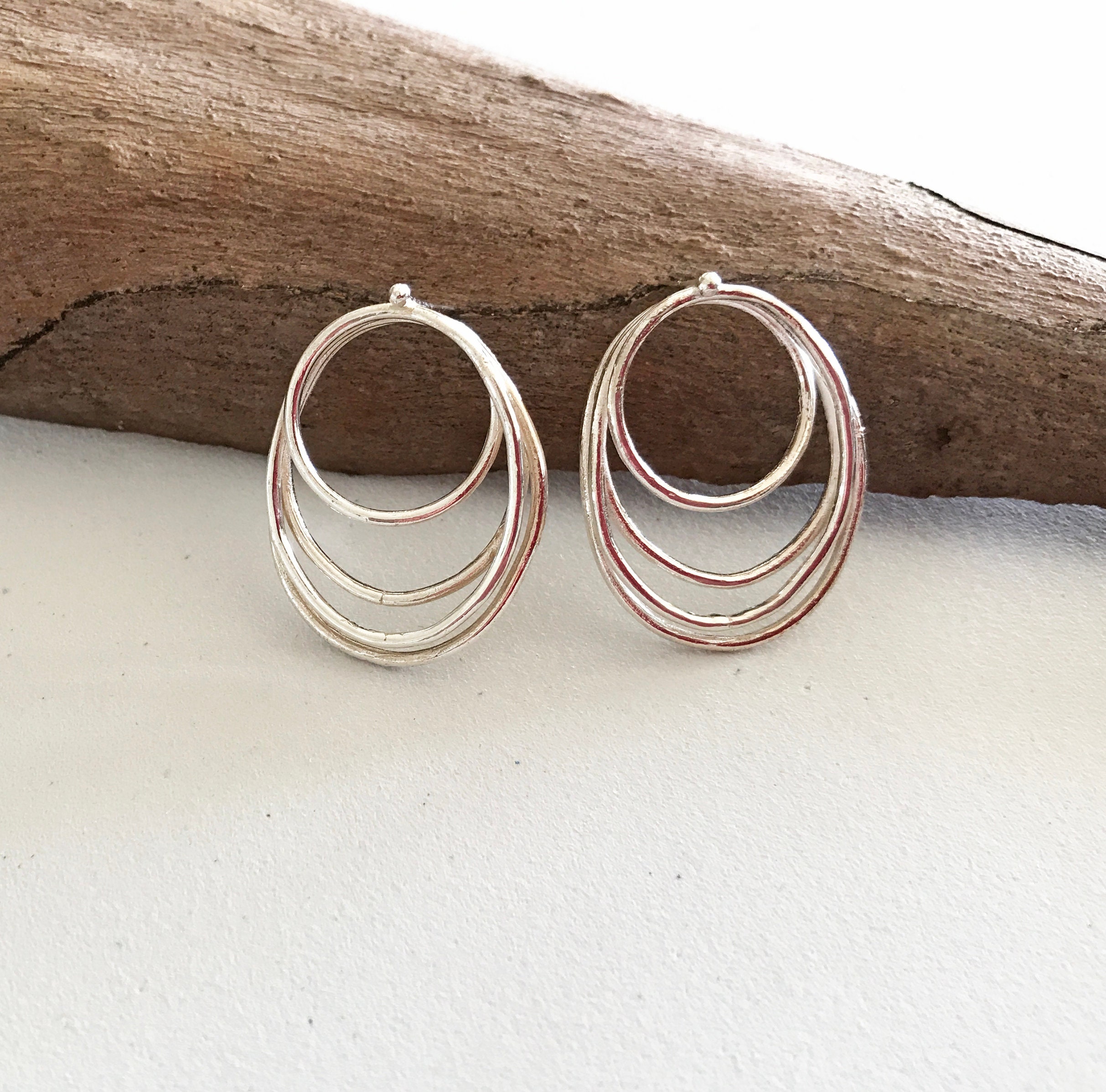 Infinity Circle Earrings. Modern Sterling Silver Spiral - Etsy
