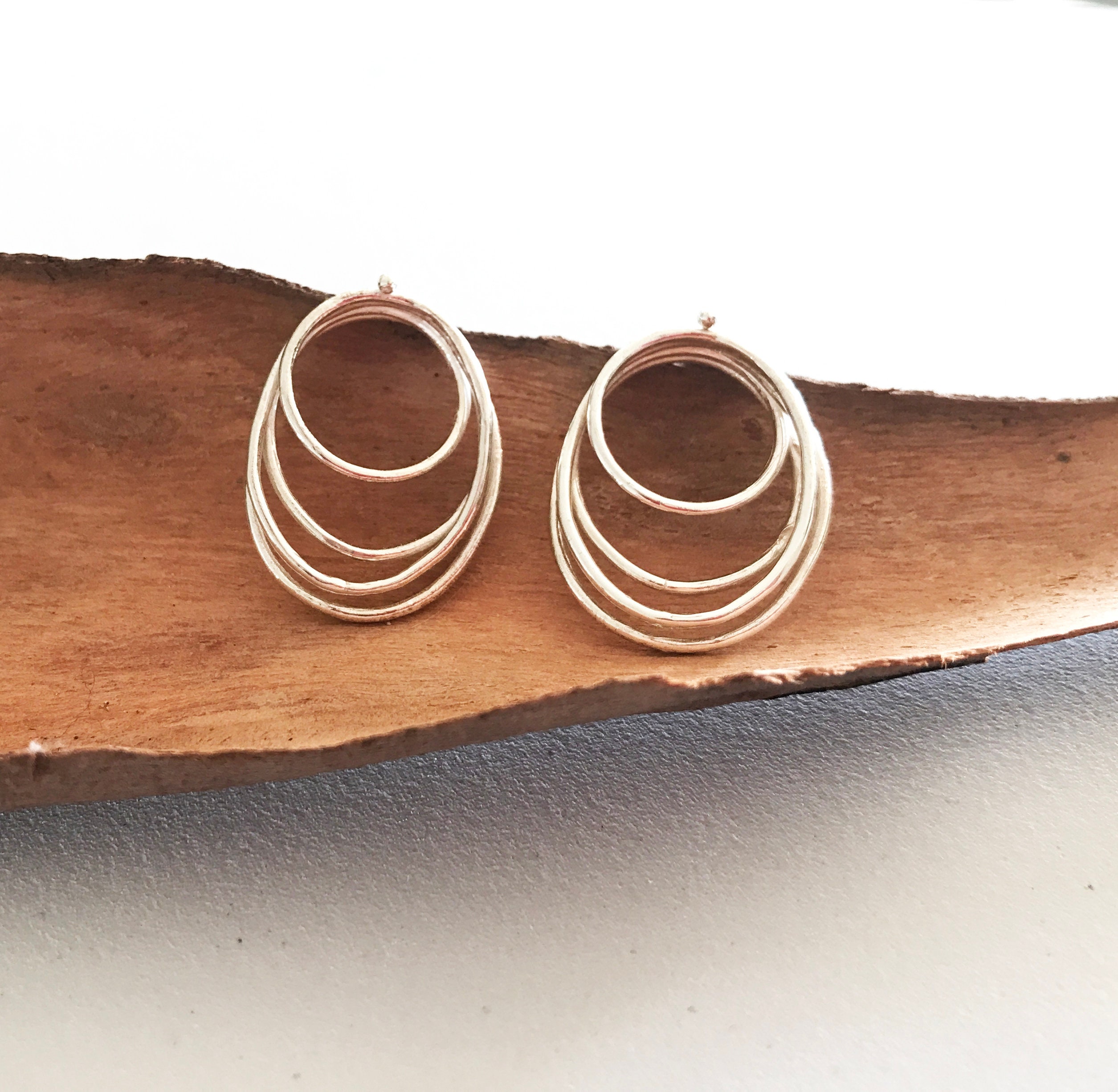 Infinity Circle Earrings. Modern Sterling Silver Spiral - Etsy