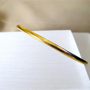 Solid Gold Bangle. 18K Solid Gold Handmade Bangle. Fine Jewelry - Etsy