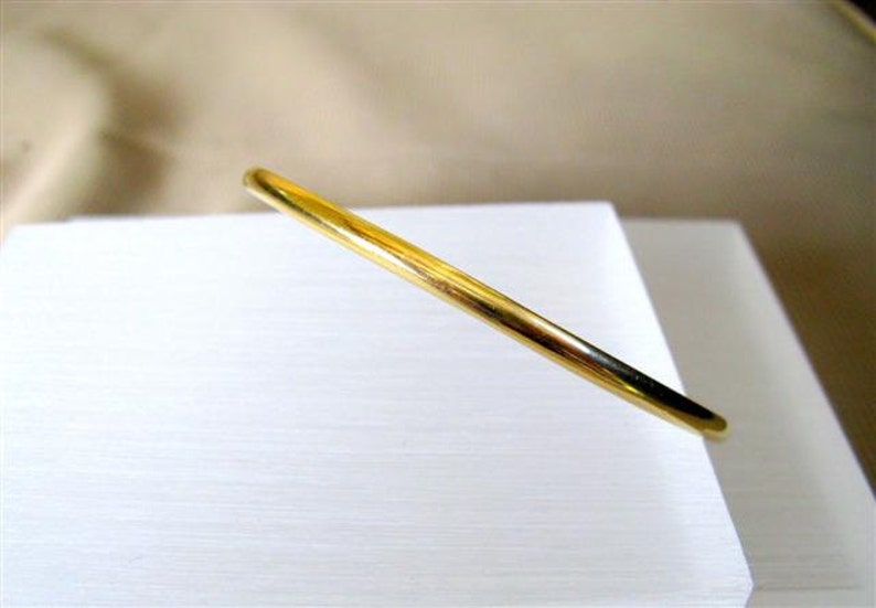 Solid Gold Bangle. 18K Solid Gold Handmade Bangle. Fine Jewelry - Etsy