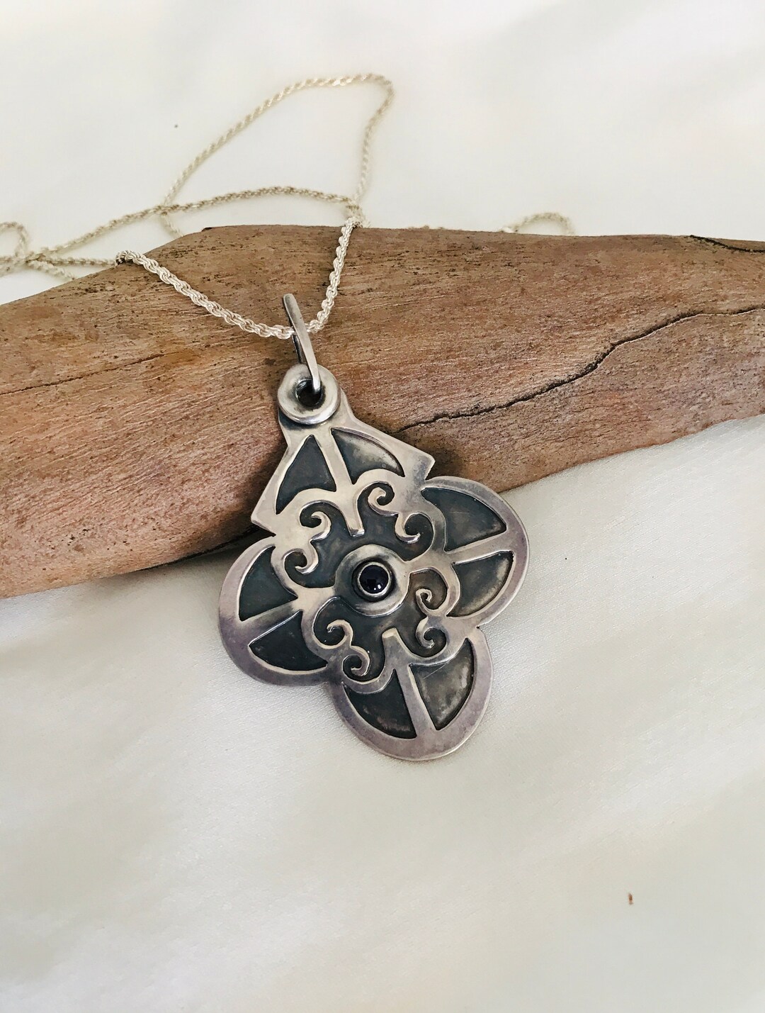 Arabesque Pendant Necklace. One of A Kind Sterling Silver Necklace ...