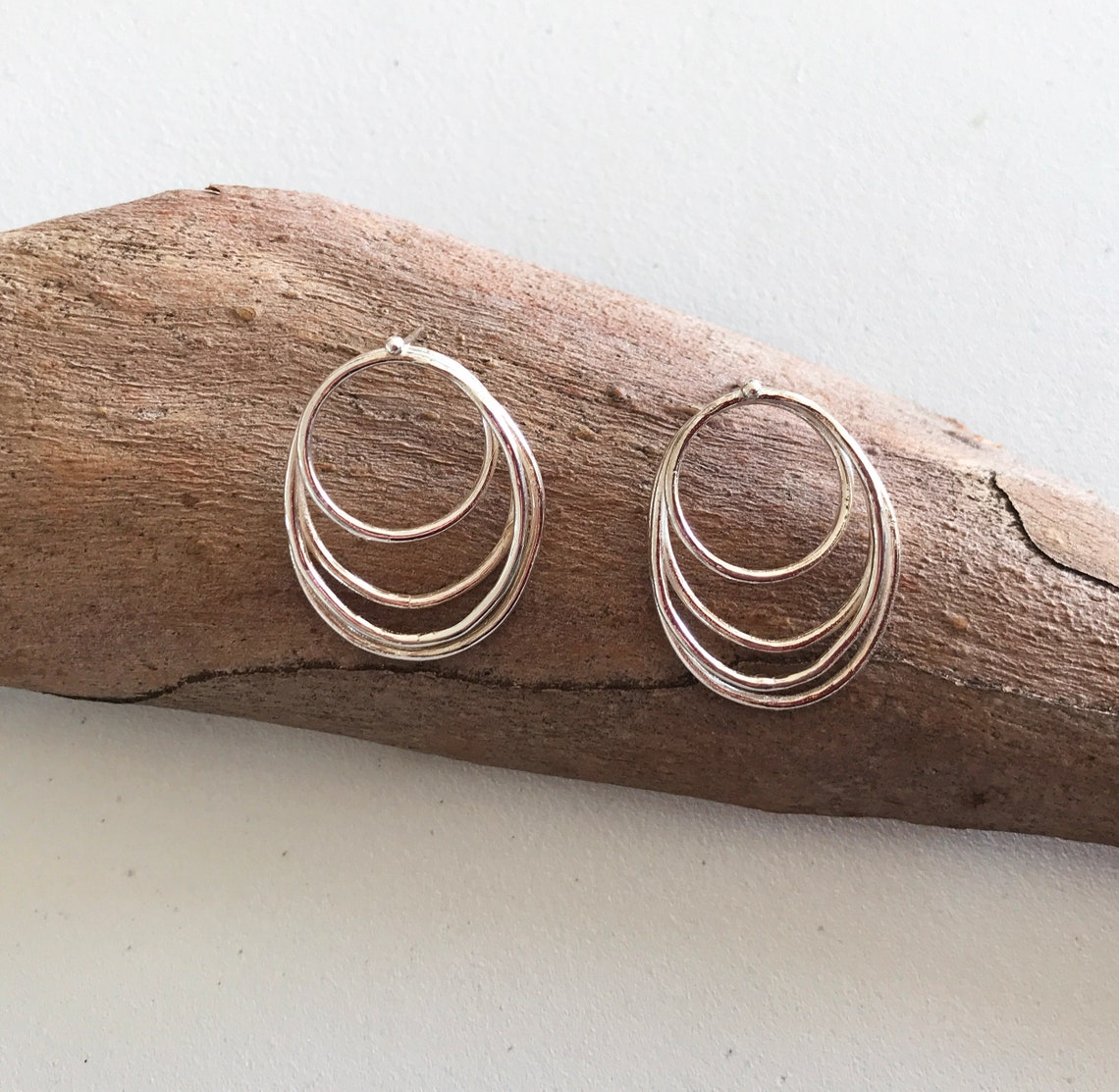 Infinity Circle Earrings. Modern Sterling Silver Spiral - Etsy