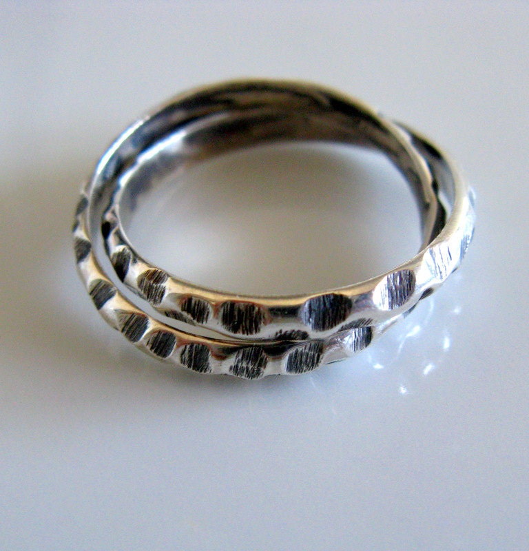 Men's Jewelry. Two Interlocked Sterling Silver Infinity Ring. Unisex ...