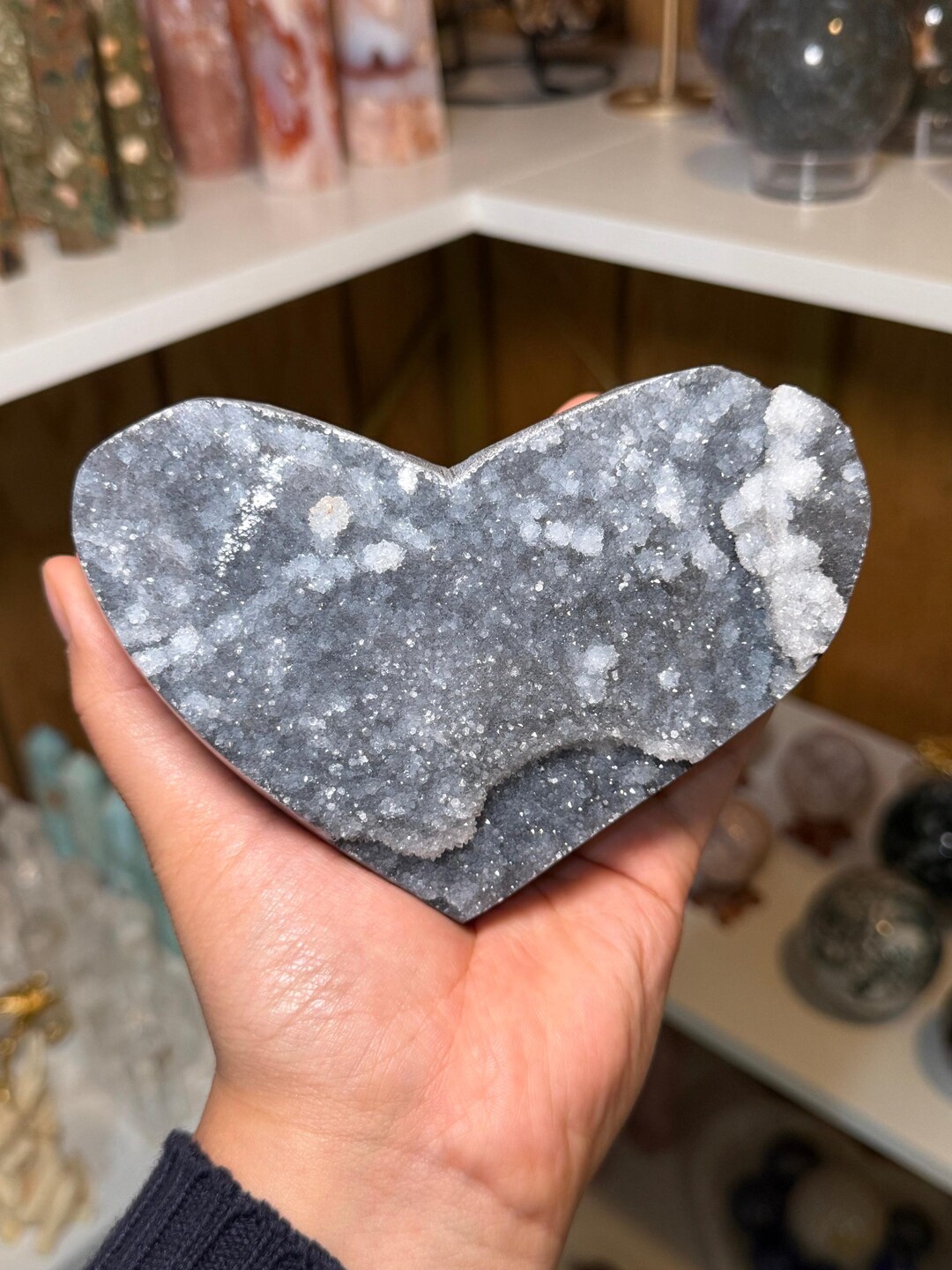 Druzy Sphalerite Heart - Etsy