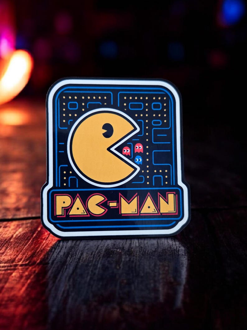 Retro Waterproof Stickers: Pac Man - Etsy