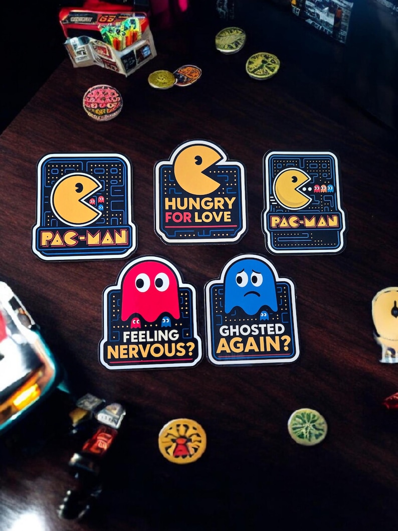 Retro Waterproof Stickers: Pac Man - Etsy