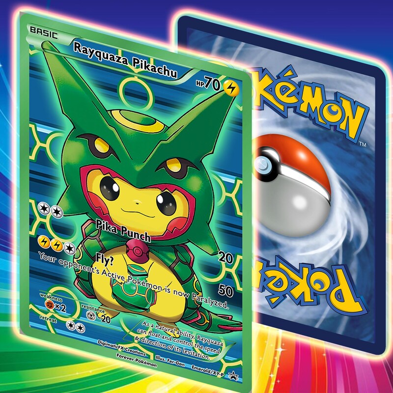 Pikachu Ponchos Rayquaza - Etsy