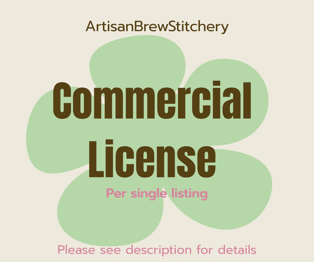 Commercial License per 1 Listing - Etsy