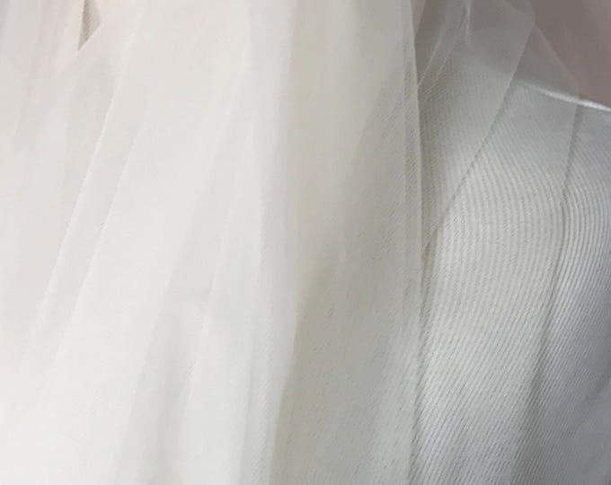 LIGHT IVORY Bridal Illusion Tulle 4 Yards X 106-108