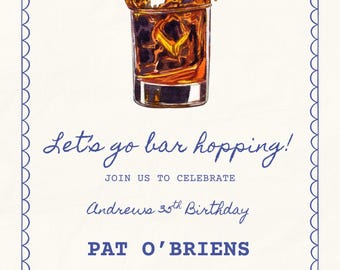 Mobile Let's Go Bar Hopping Invitation Template, Phone Bar Hopping ...