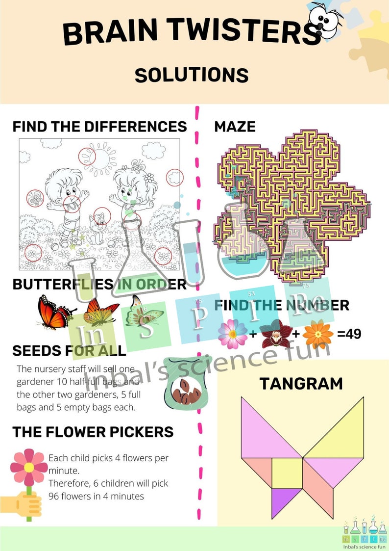 The Best Brain Teasers and Logic Puzzles Spring Printable - Etsy