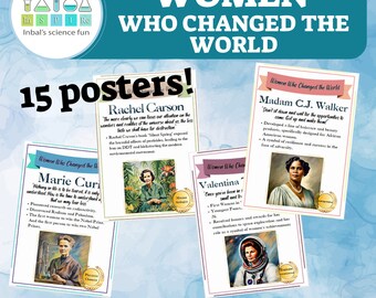 Famous Scientist Classroom Poster Set in Neutral, Science Classroom ...
