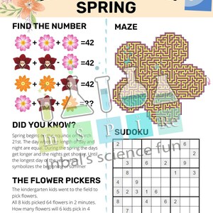 The Best Brain Teasers and Logic Puzzles Spring Printable - Etsy