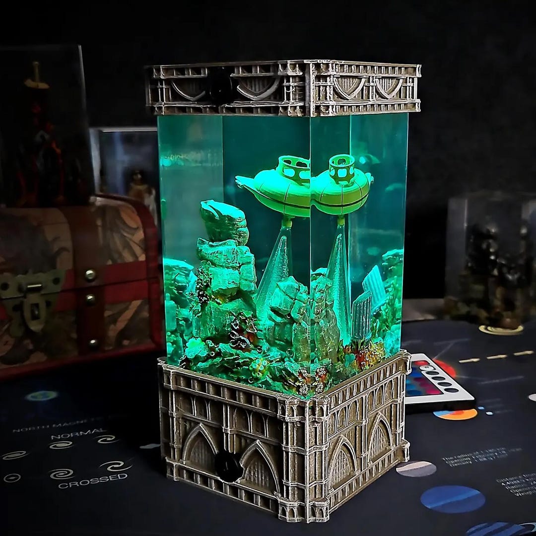 Atlantis City Undersea Ocean Custom Resin Lamp, Clock, Resin Creations ...