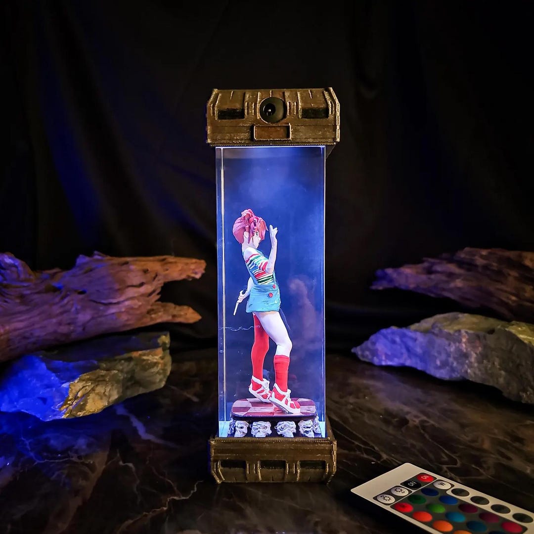 Horror Chucky Girl Epoxy Resin Lamp Art, Night Light Custom, Birthday ...