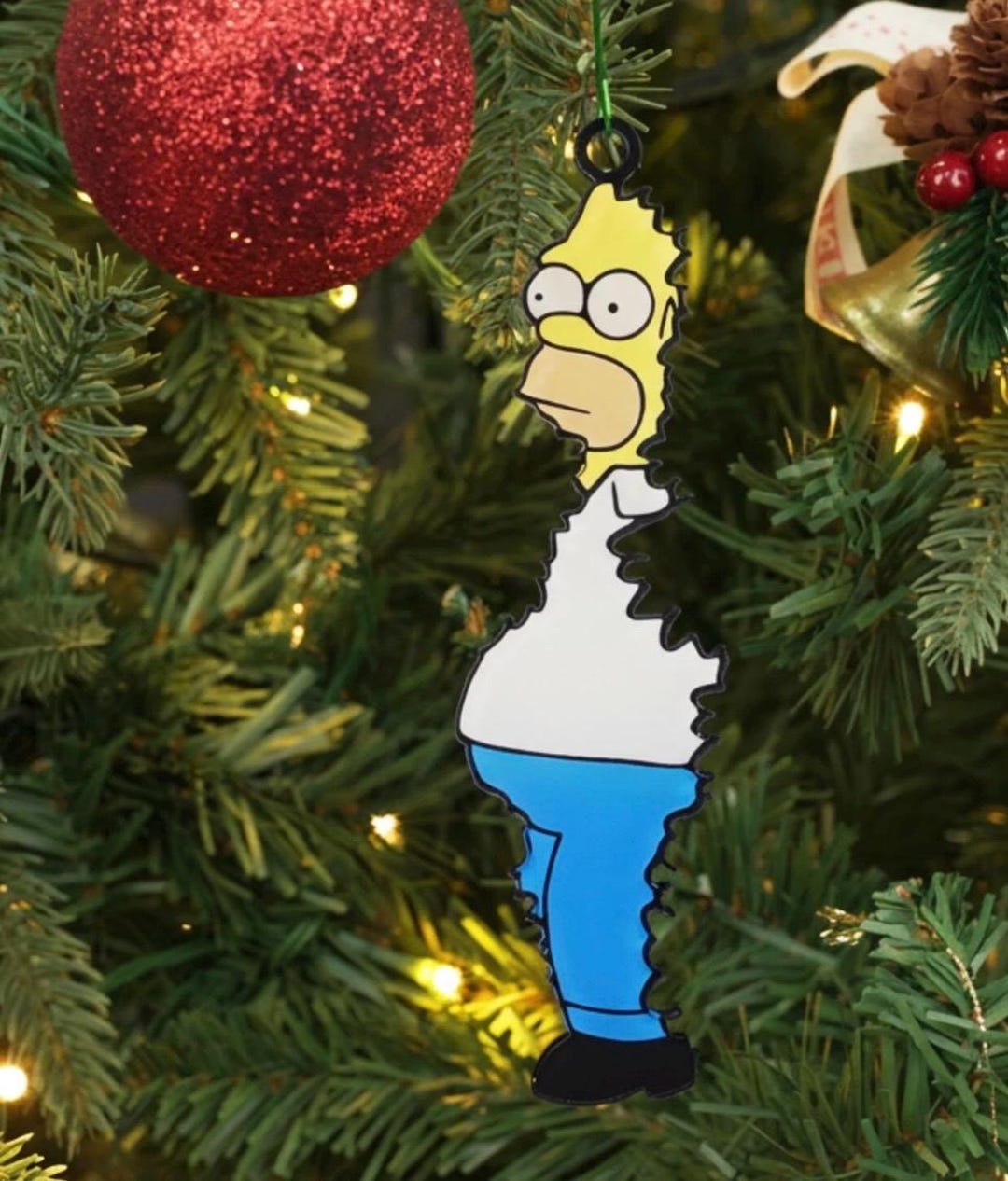 Homer Disappearing Into the Bushes Ornament - Etsy