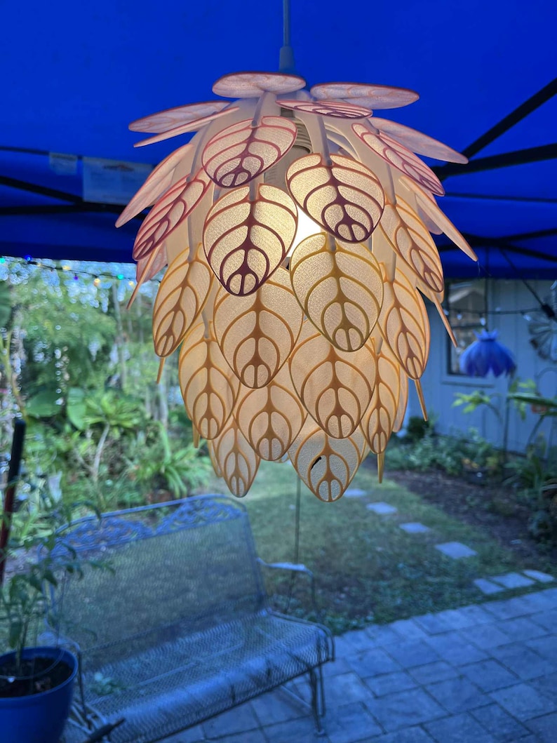 Leaf Glow Pendant Lamp for Home or Patio Decor - Etsy